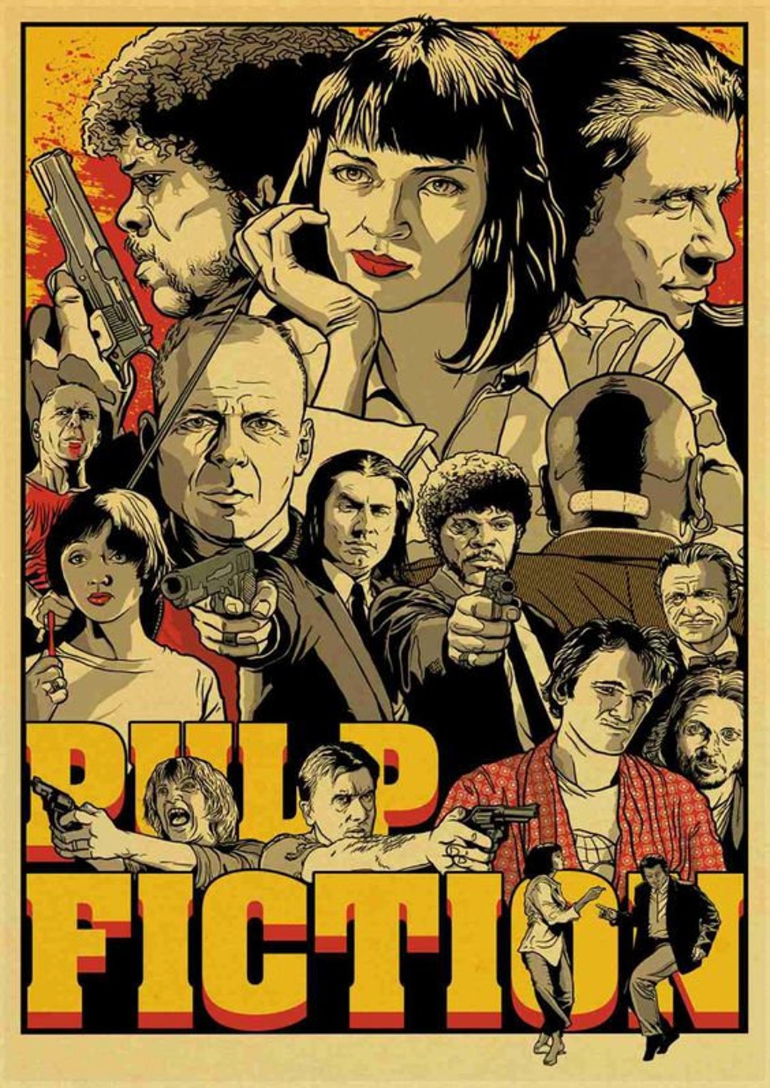 Pulp Fiction Cross Stitch Pattern Pdf Format - Etsy