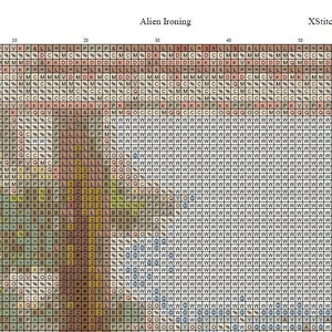 Alien Ironing Cross Stitch Pattern Pdf Format - Etsy