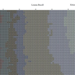 Lauren Bacall Cross Stitch Pattern Pdf Format - Etsy