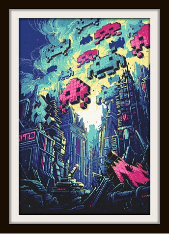 Space Invaders Cross Stitch Pattern - Etsy