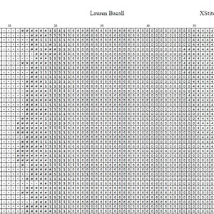 Lauren Bacall Cross Stitch Pattern Pdf Format - Etsy
