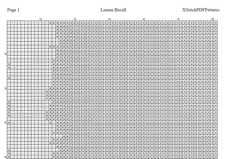 Lauren Bacall Cross Stitch Pattern Pdf Format - Etsy