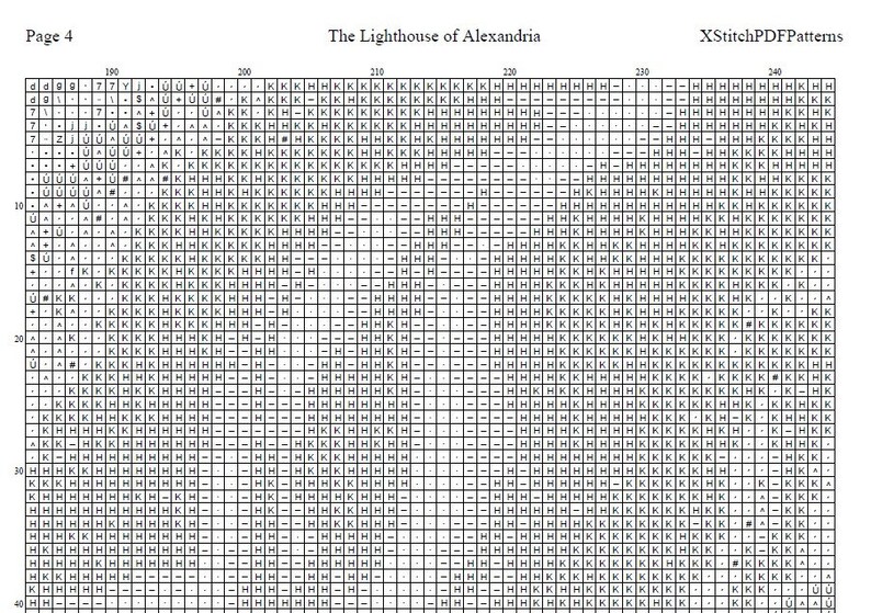 The Lighthouse of Alexandria Cross Stitch Pattern Pdf Format - Etsy