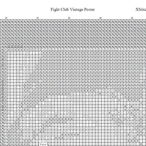 Fight Club Cross Stitch Pattern Pdf Format - Etsy