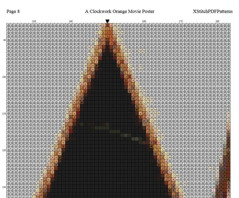 A Clockwork Orange Cross Stitch Pattern Pdf Format - Etsy
