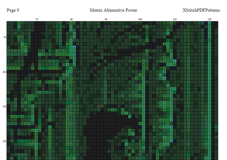 Matrix Cross Stitch Pattern Pdf Format - Etsy