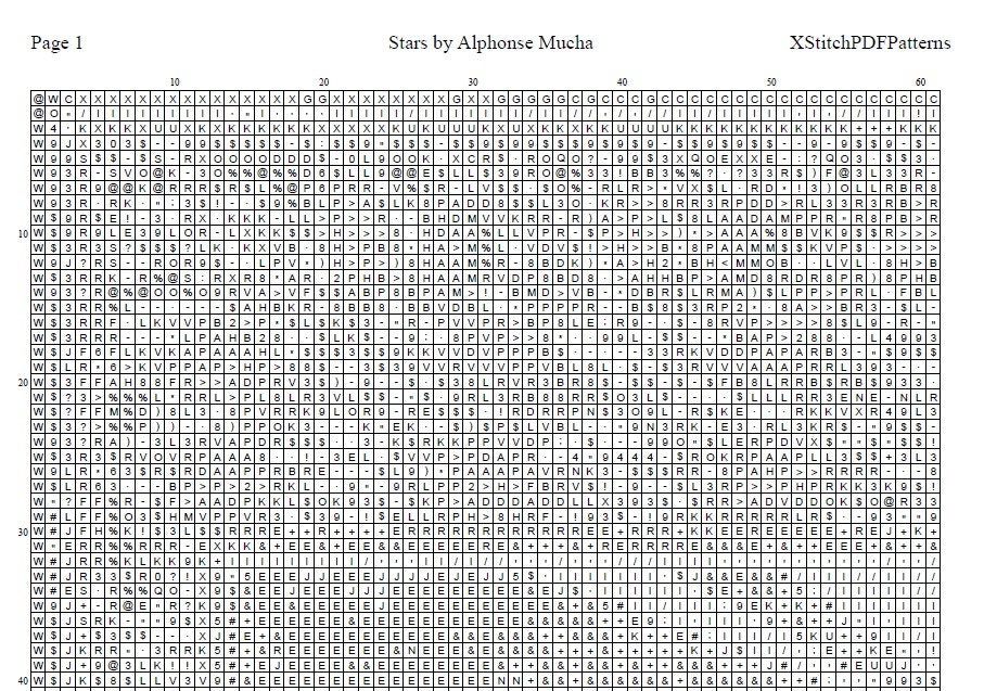 Stars Cross Stitch Pattern Pdf Format - Etsy