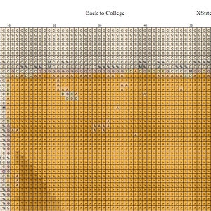 Back to College Cross Stitch Pattern Pdf Format - Etsy