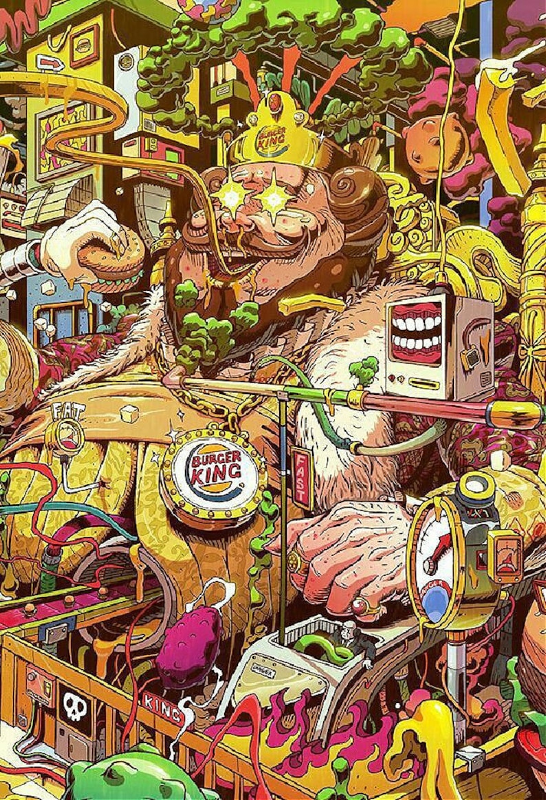 Burger King Mad World Cross Stitch Pattern Pdf Format - Etsy