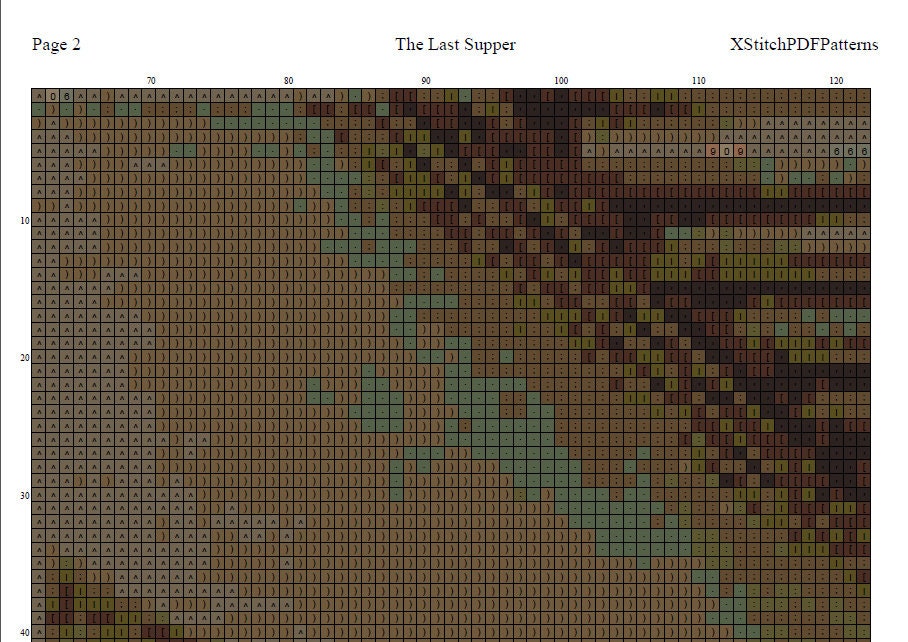 The Last Supper Cross Stitch Pattern Pdf Format - Etsy