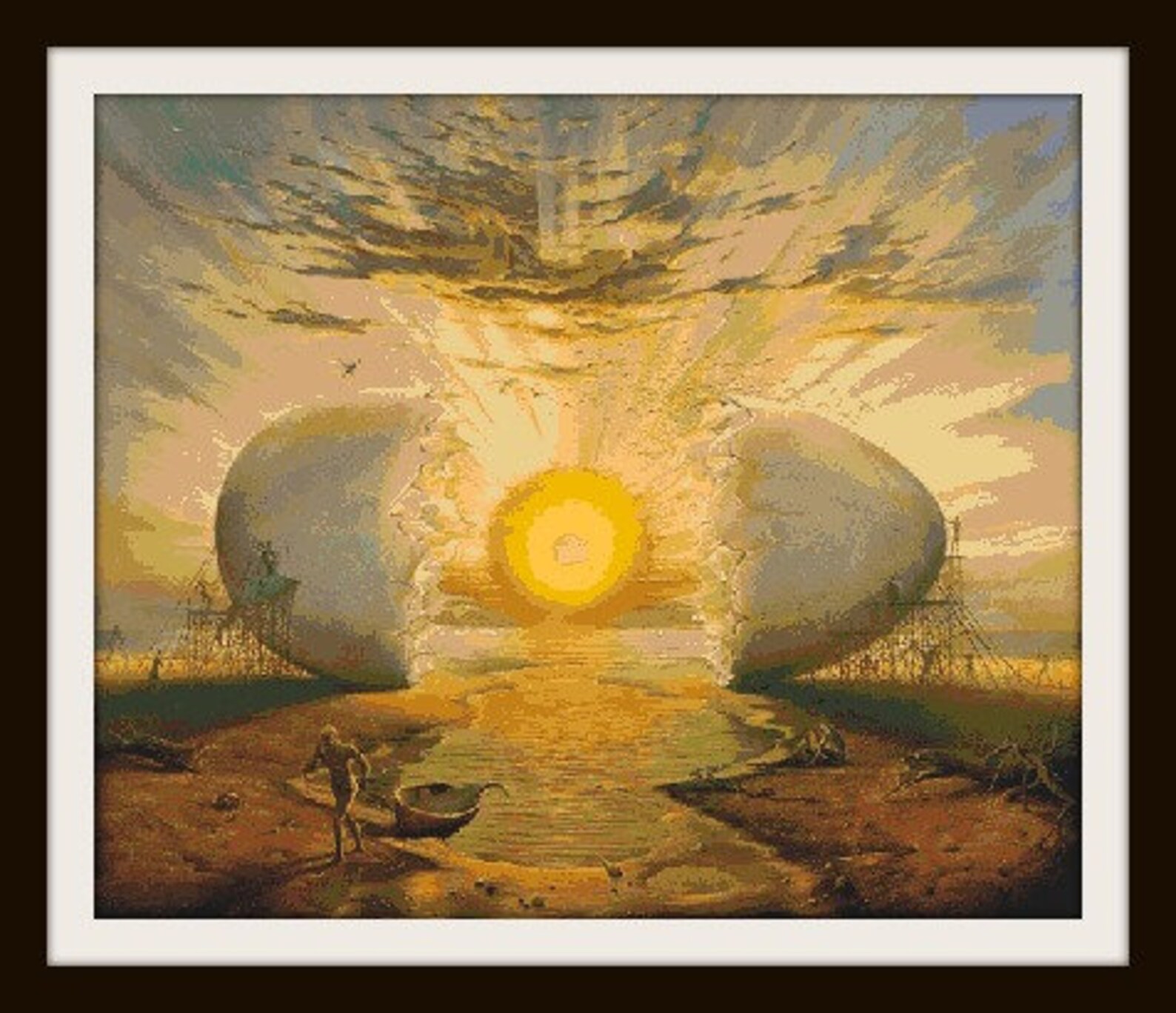 Sun Egg by Vladimir Kush Cross Stitch Pattern Pdf Format - Etsy