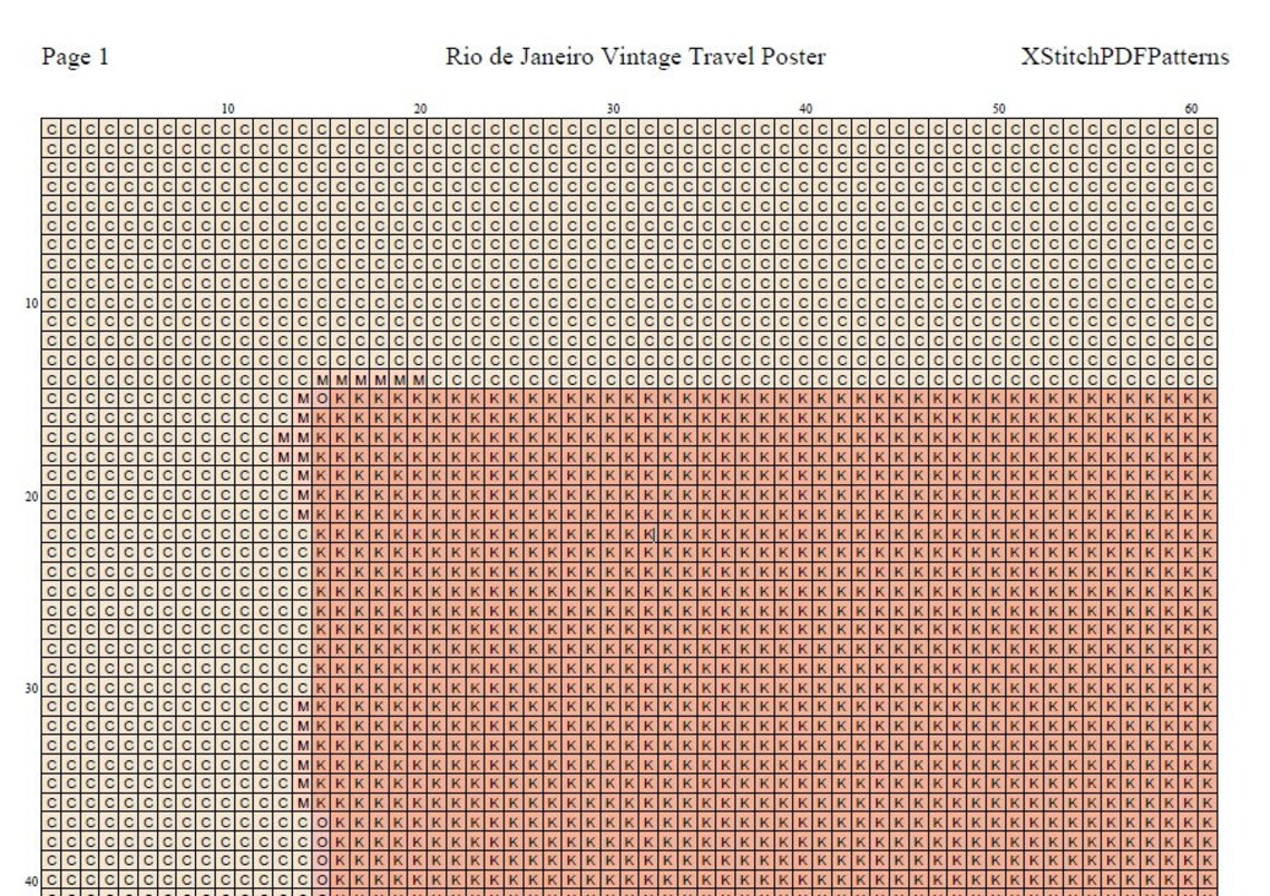 Rio De Janeiro Cross Stitch Pattern Pdf Format - Etsy