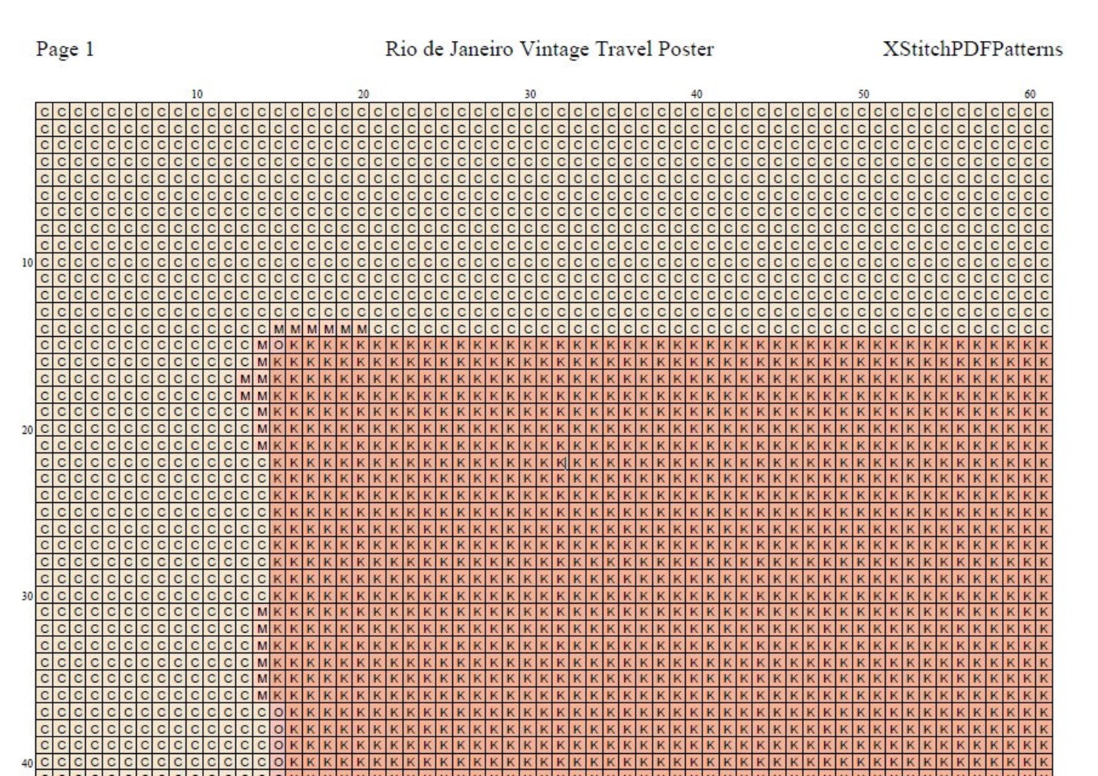 Rio De Janeiro Cross Stitch Pattern Pdf Format - Etsy