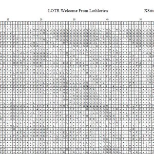 LOTR Welcome From Lothlorien Stained Glass Cross Stitch Pattern Pdf ...