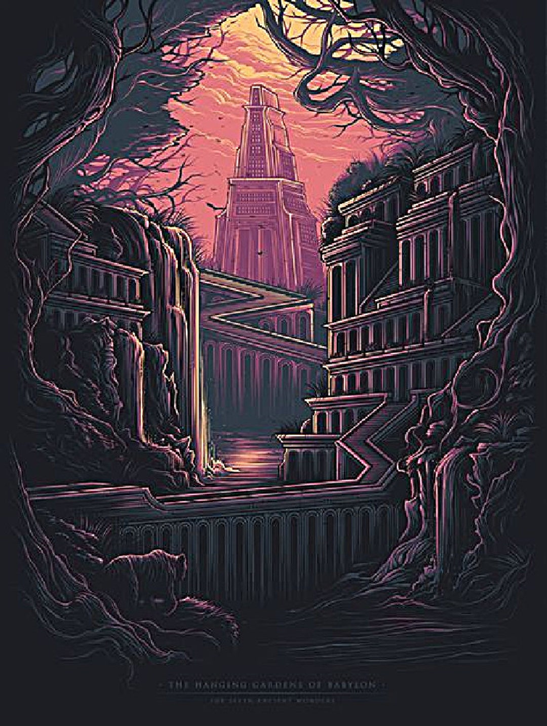 The Hanging Gardens of Babylon Cross Stitch Pattern Pdf Format - Etsy