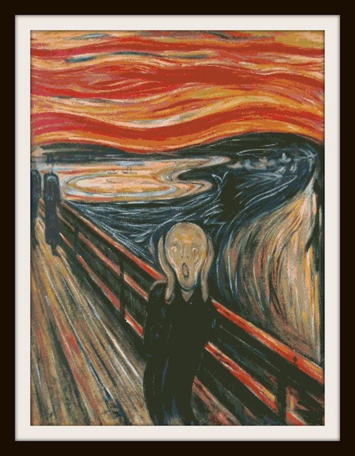 The Scream Cross Stitch Pattern Pdf Format - Etsy