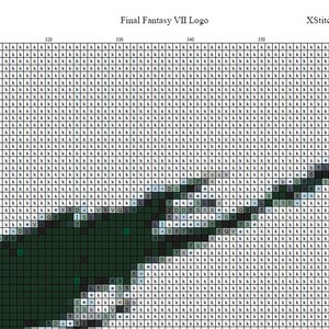 Final Fantasy VII Logo Cross Stitch Pattern Pdf Format - Etsy