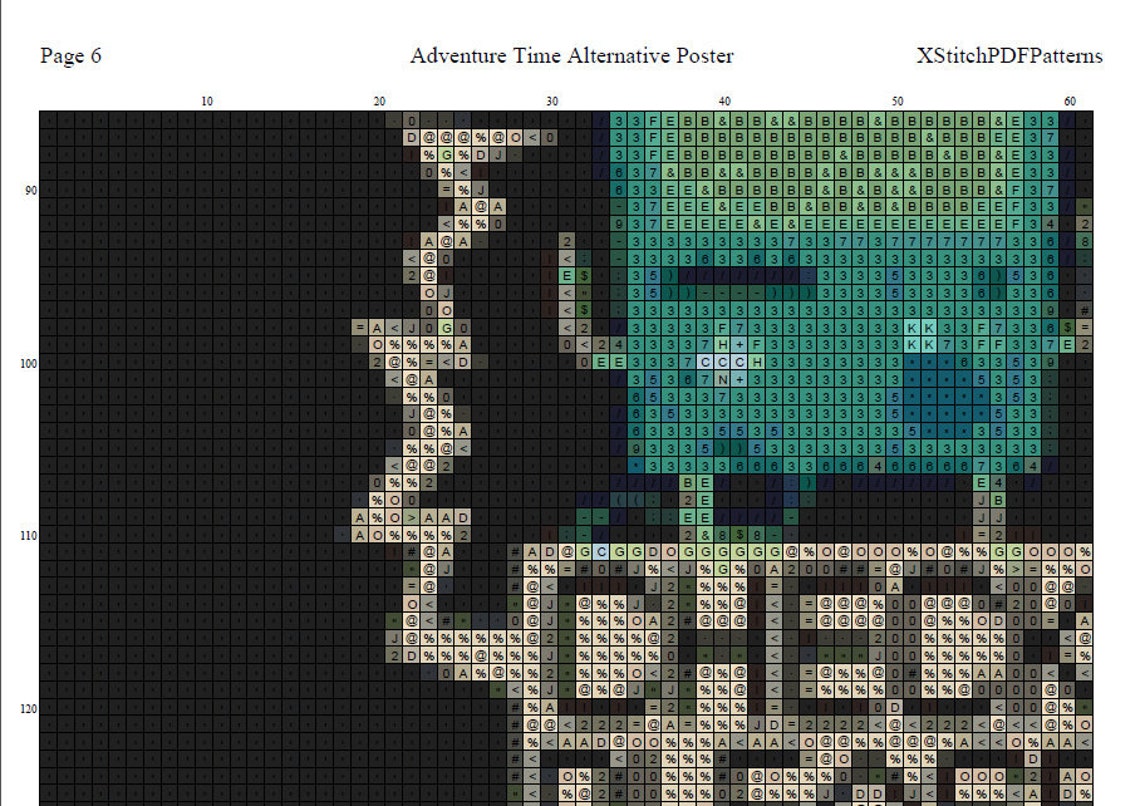 Adventure Time Cross Stitch Pattern Pdf Format - Etsy