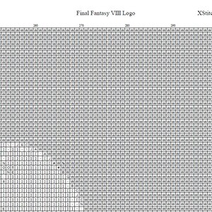 Final Fantasy VIII Logo Cross Stitch Pattern Pdf Format - Etsy