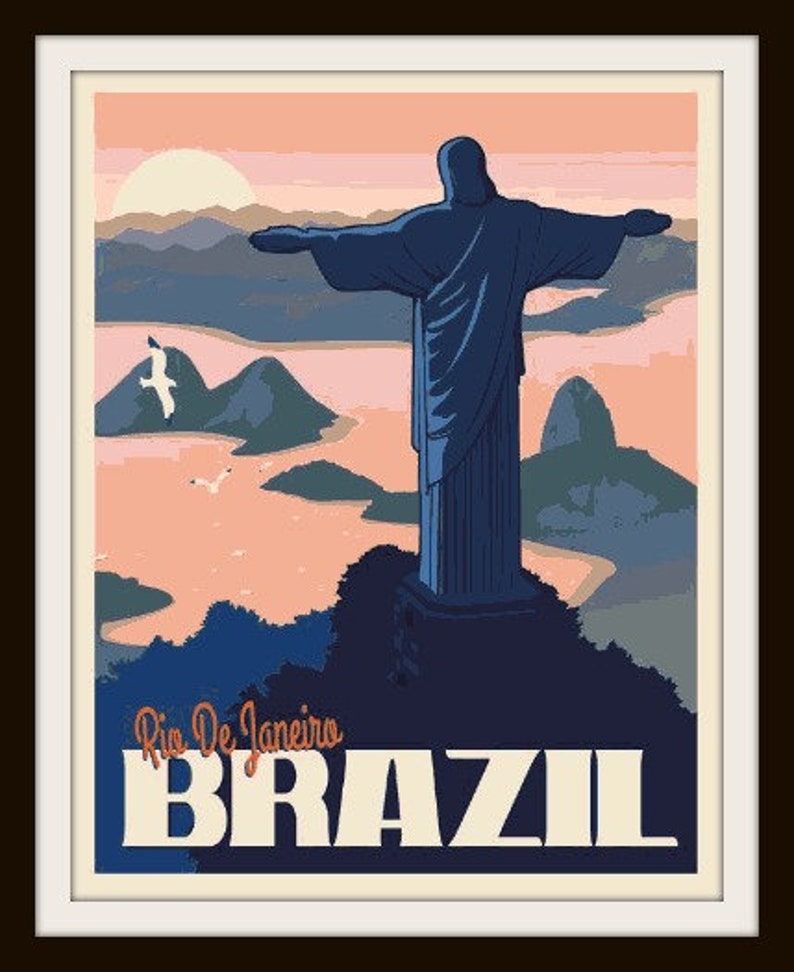 Rio De Janeiro Cross Stitch Pattern Pdf Format - Etsy