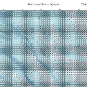 The Statue of Zeus at Olympia Cross Stitch Pattern Pdf Format - Etsy