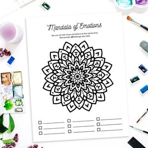 Art Therapy, Emotion Identification, Mandala, Coloring Page, Art ...