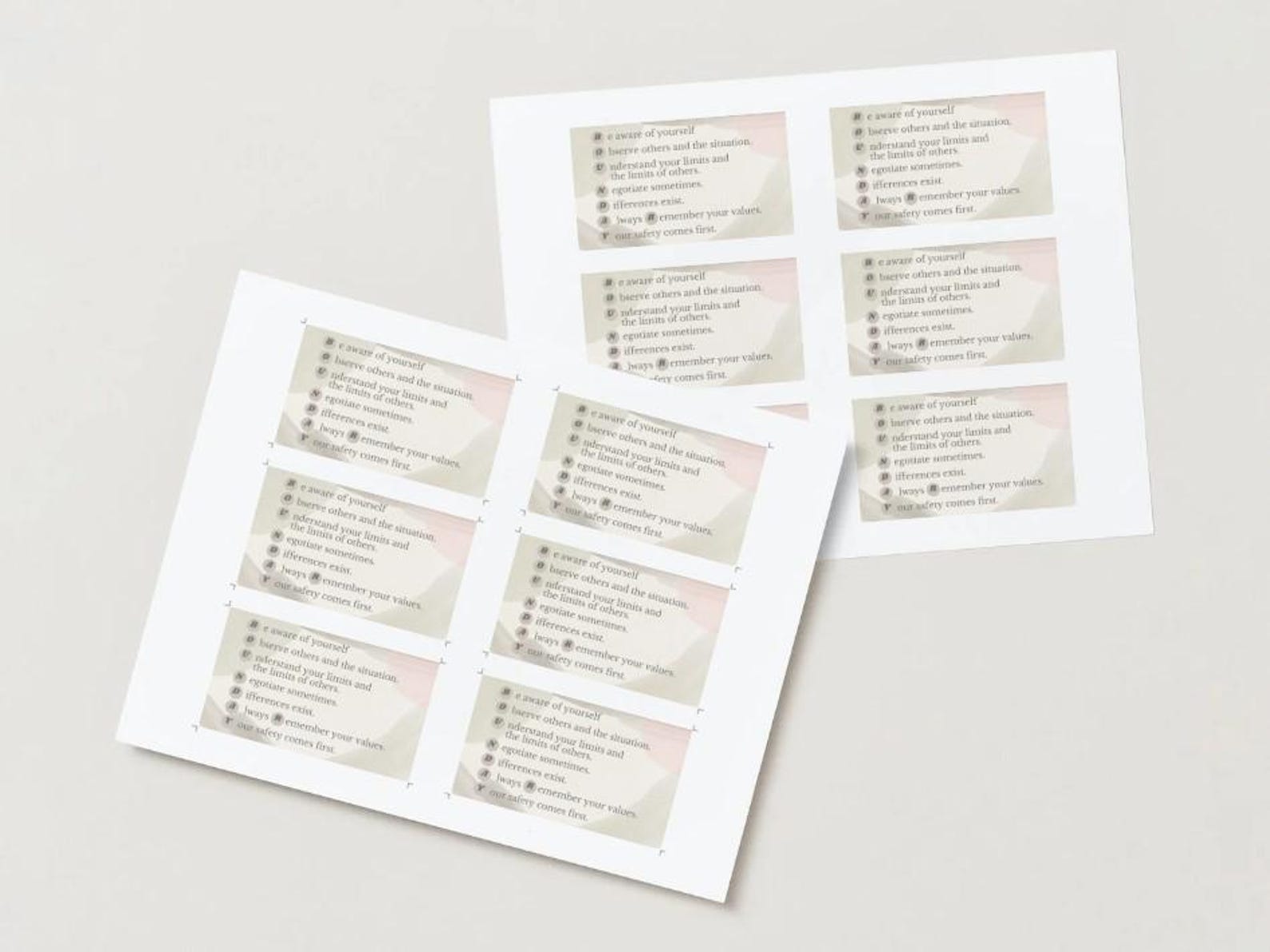 Boundary by Dr. Pederson - Printable Wallet-sized Cards - Etsy