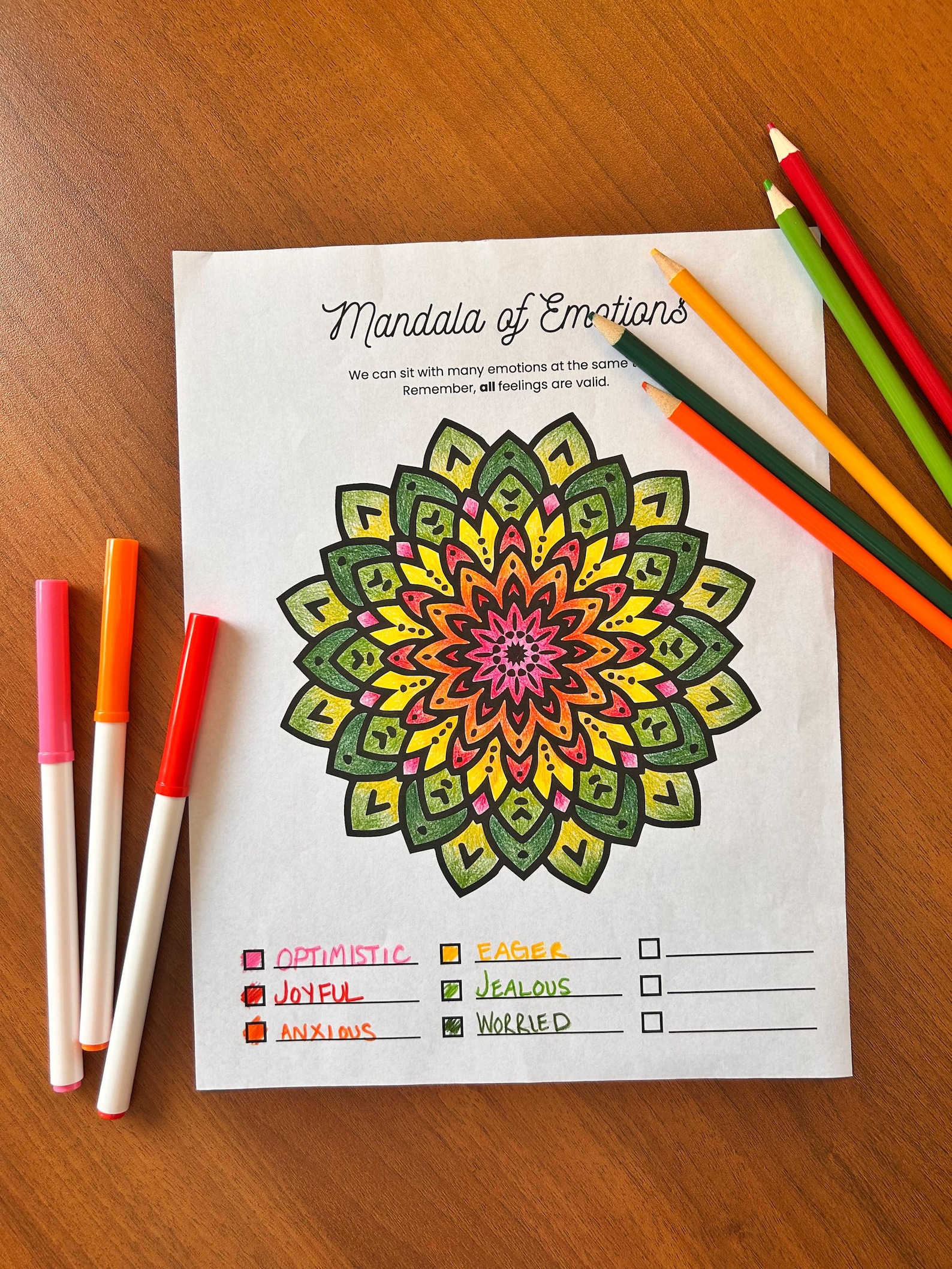 Art Therapy, Emotion Identification, Mandala, Coloring Page, Art ...