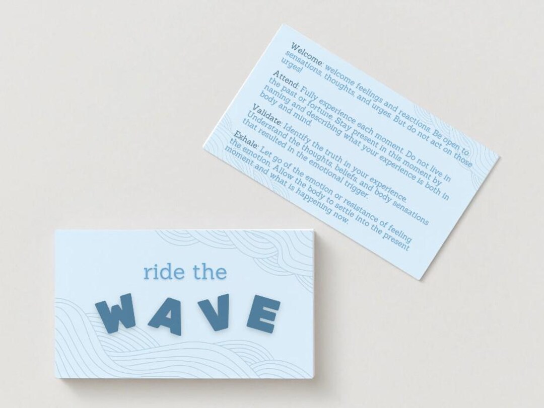 Dbt's Ride the Wave, Printable Wallet-sized Cards - Etsy