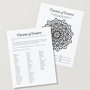 Art Therapy, Emotion Identification, Mandala, Coloring Page, Art ...