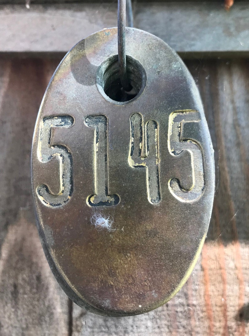 Vintage Brass Cow Tag - Etsy
