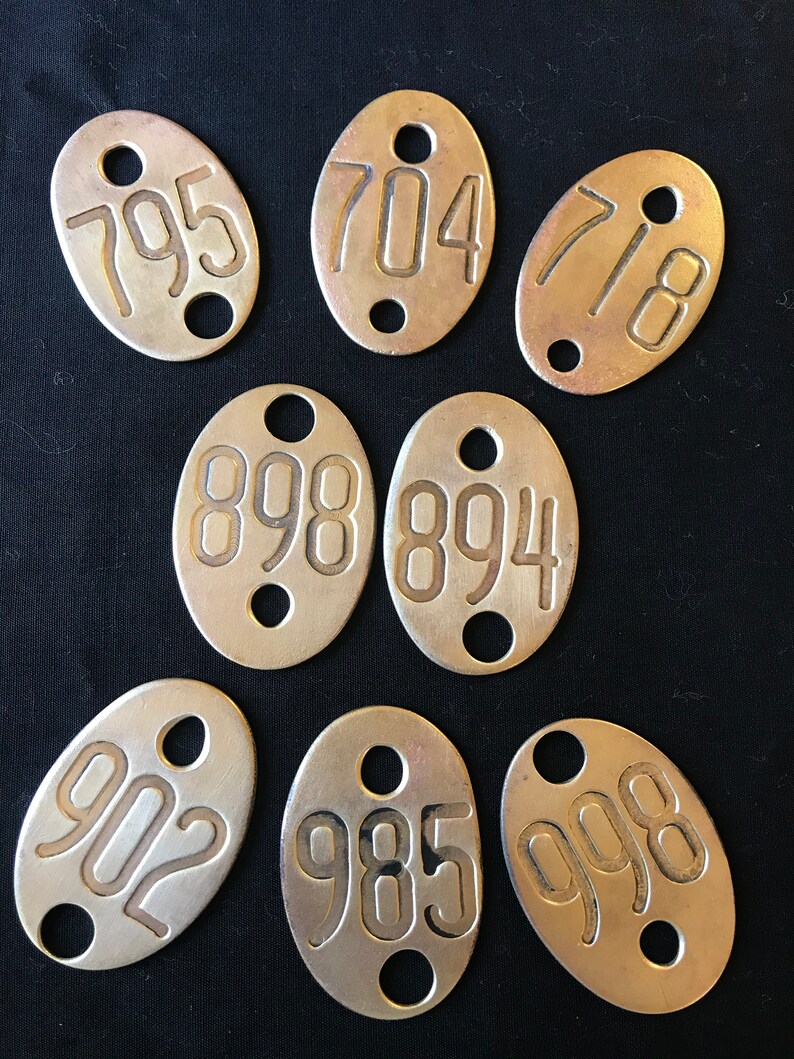 Vintage Brass Cow Tag - Etsy