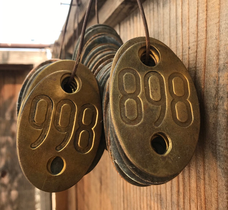 Vintage Brass Cow Tag - Etsy
