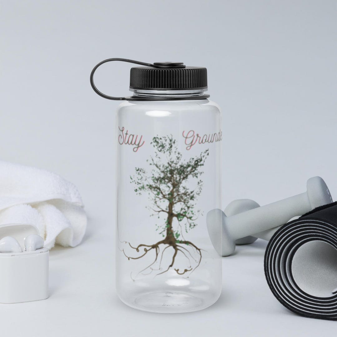 Stay Grounded Wide Mouth Plastic Water Bottle - Etsy