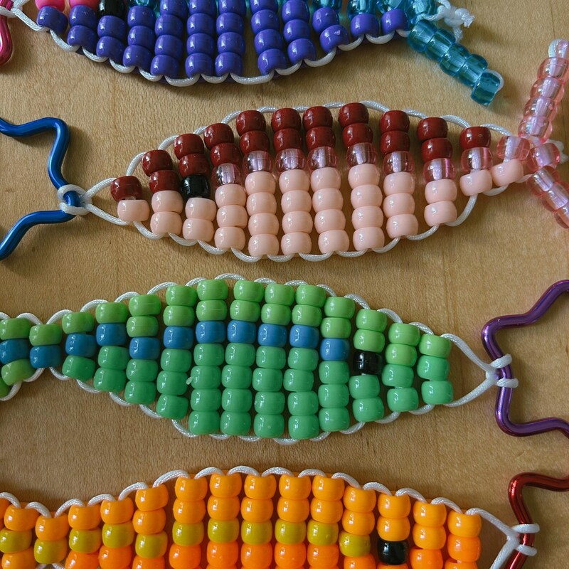 Pony Bead Keychain - Etsy