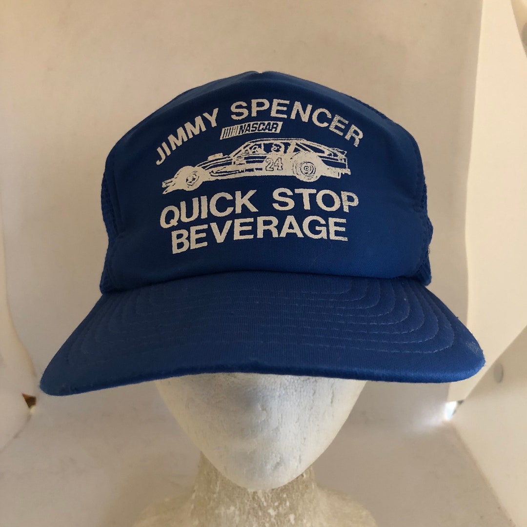 Vintage Jimmy Spencer Nascar Quick Stop Trucker Snapback Hat 1990s 80s ...