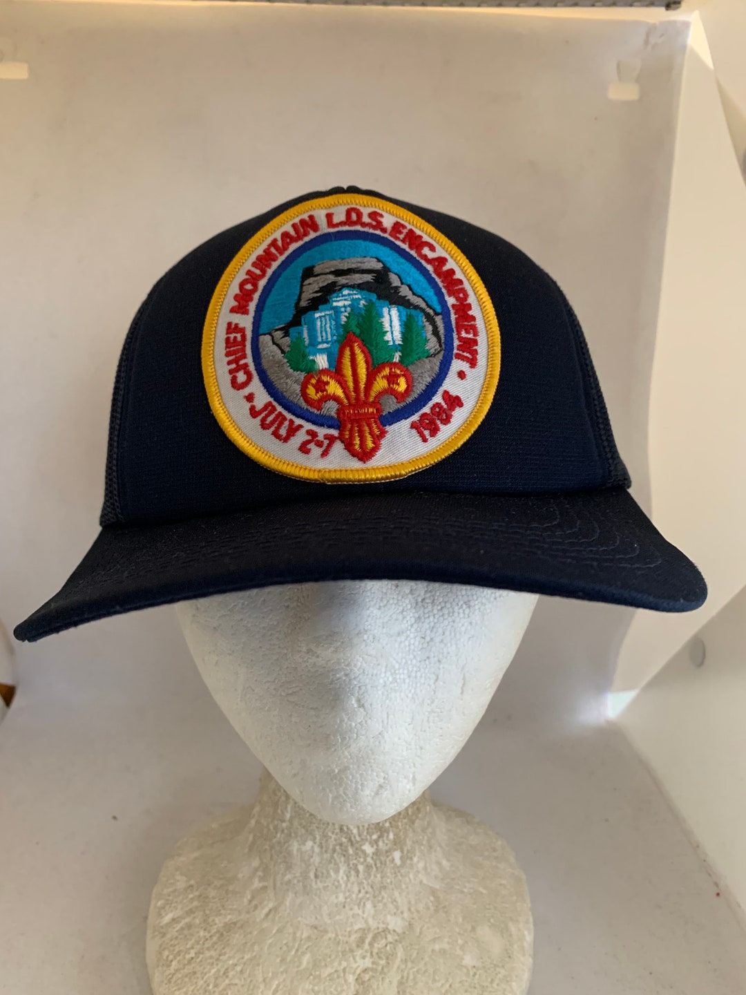 Vintage Cheif Mountain L.d.s Encampment Scouts Church Trucker Snapback ...