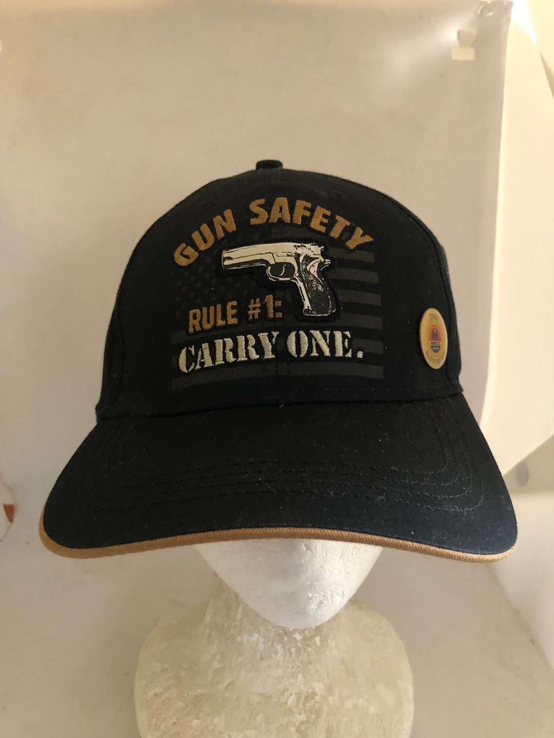 Vintage Gun Safety Rules Always Carry One Strapback Trucker Hat 1990s ...