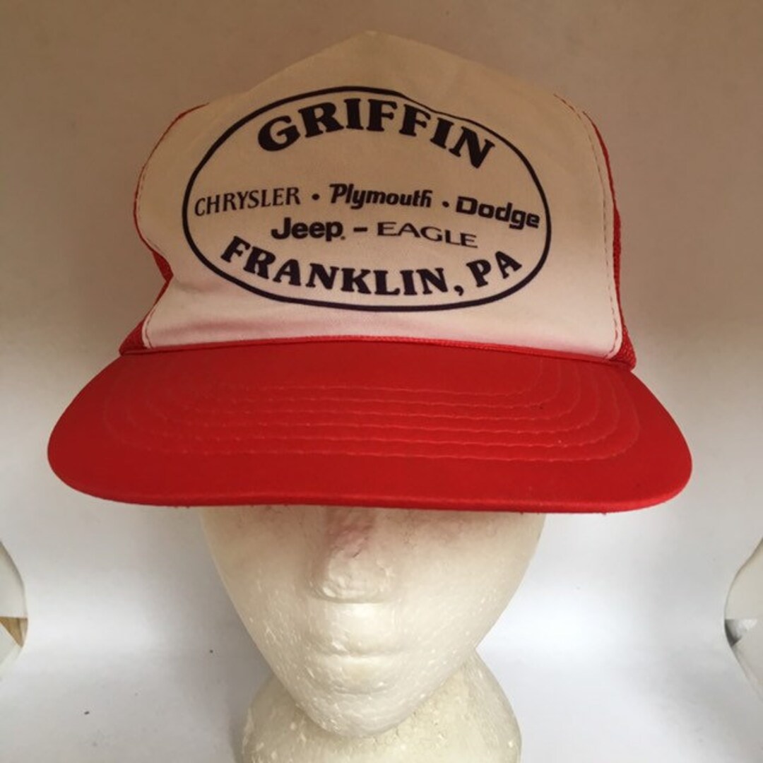Vintage Griffin Jeep Chrysler Dodge Trucker Snapback Hat 1990s 80s Z1 ...