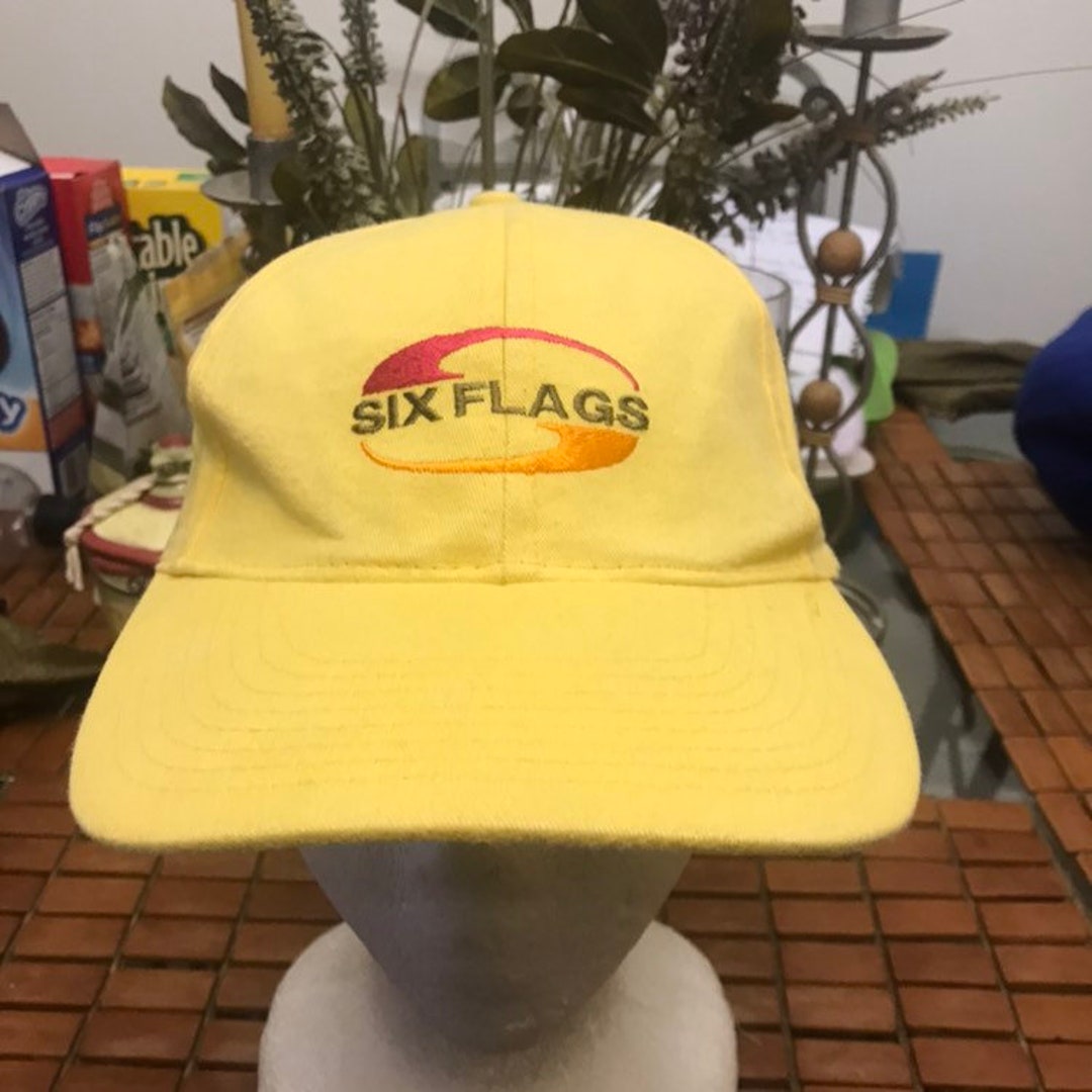 Vintage Six Flags Strapback Hat 1990s - Etsy