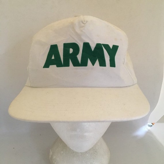 Vintage Army Trucker Snapback hat 1990s 80s Z1 - Gem