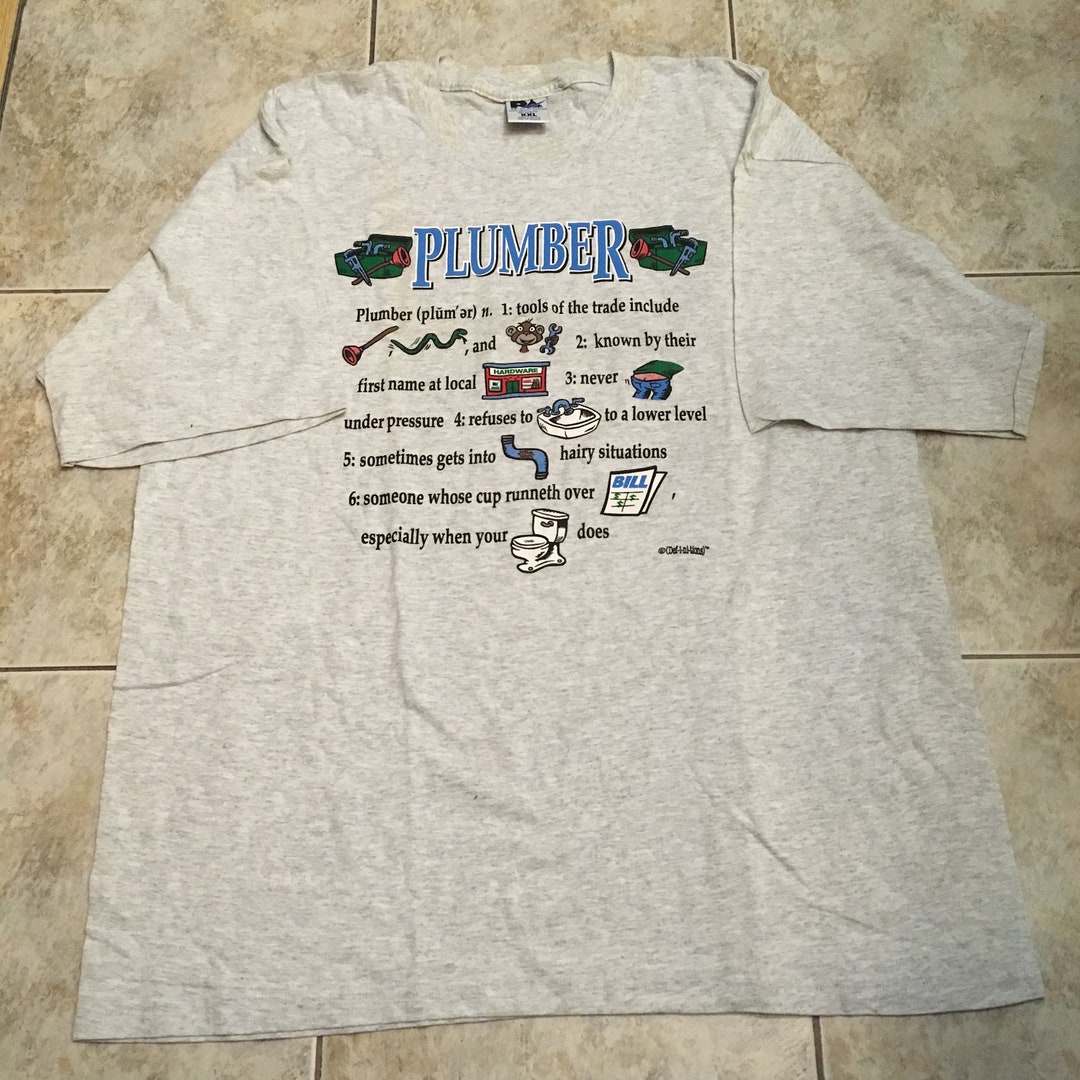 Vintage Plumber T Shirt Size XXL 1990s 80s - Etsy