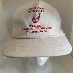 Pennsylvania State Police Vintage Trucker Snapback Hat Adjustable 1990s ...