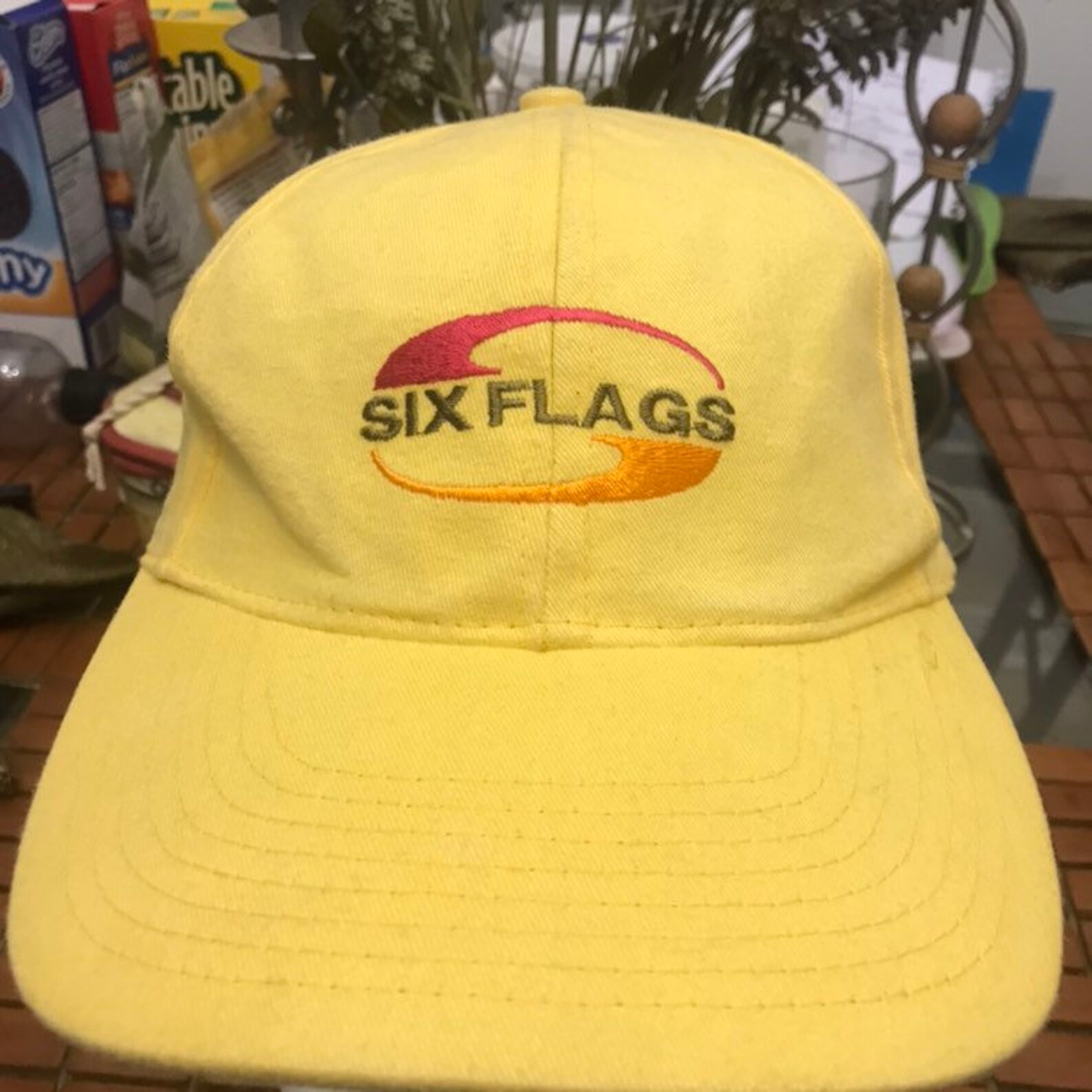 Vintage Six Flags Strapback Hat 1990s - Etsy