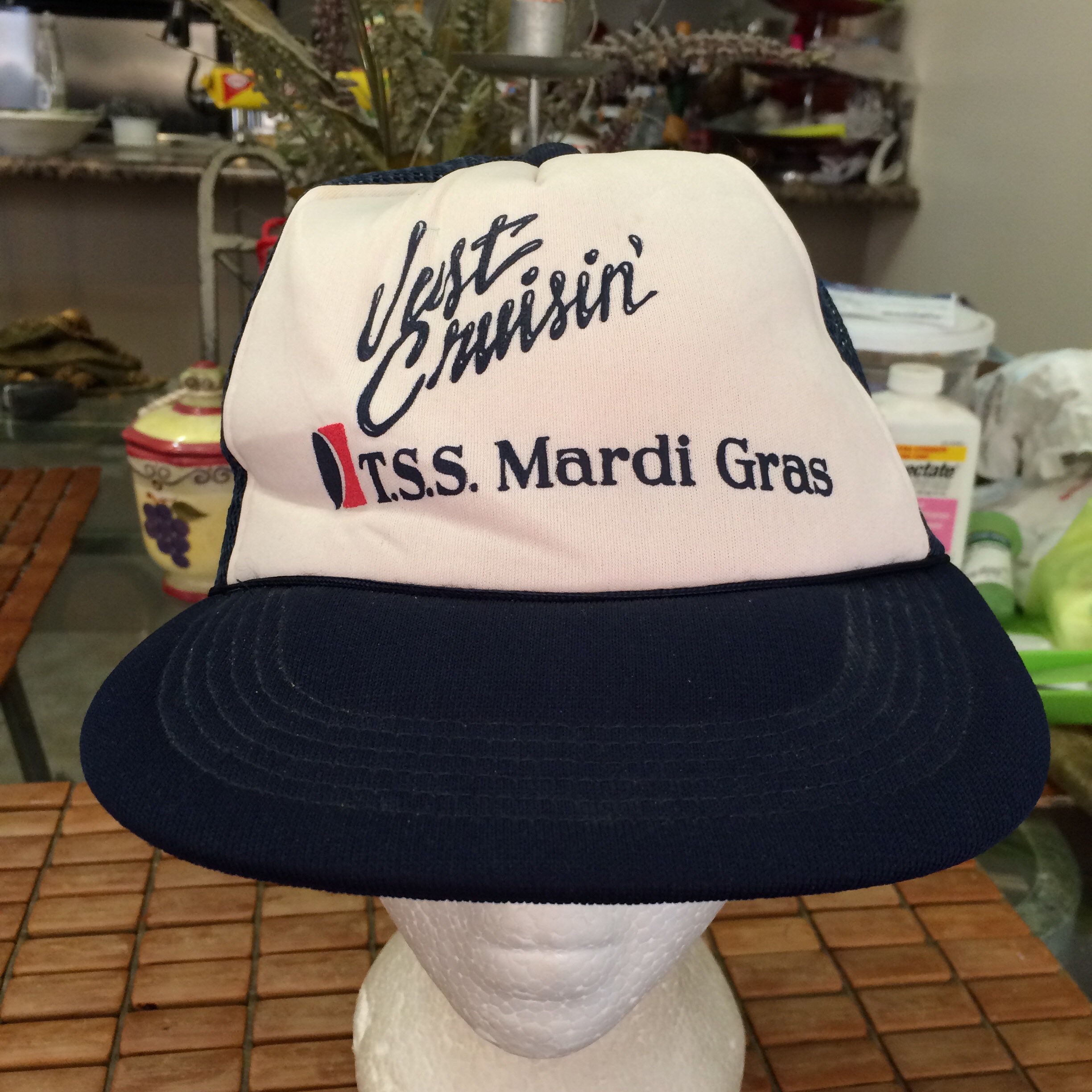 Vintage TSS Mardi Gras just chilling Trucker Snapback Hat | Etsy