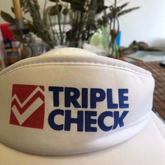 Vintage triple check Visor Hat 1990s - Gem