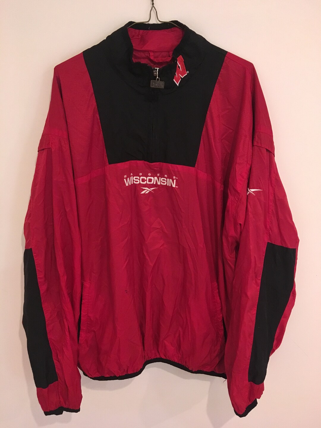Vintage Wisconsin Badgers Windbreaker Size XL 1990s 80s - Etsy