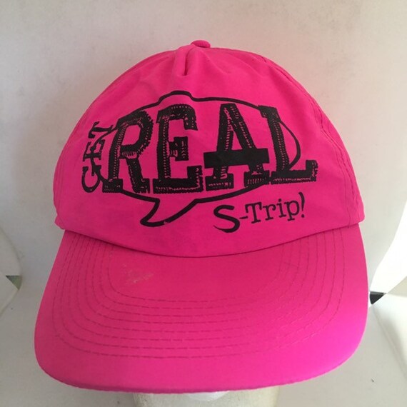 Vintage Get real Trucker SnapBack Hat Adjustable 1990… - Gem