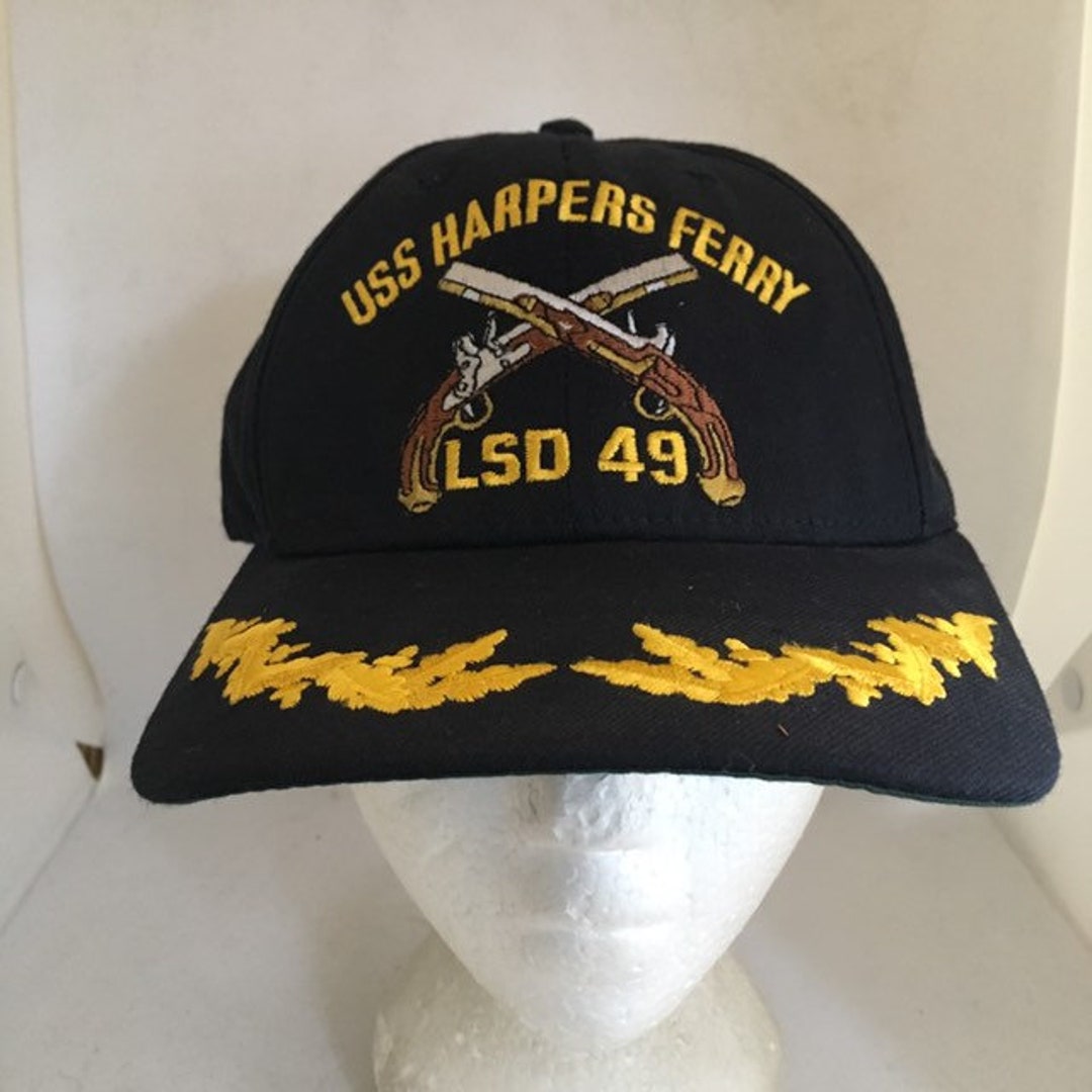 Vintage USS Harpers Ferry LSD 49 Trucker Snapback Hat 1990s 1980s 80s ...