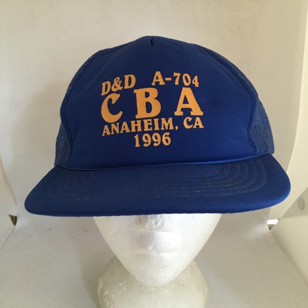 Vintage CBA Anaheim California Trucker Snapback Hat 1990s 1980s 80s 90s ...